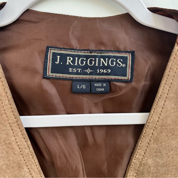 J. Riggins | Jackets & Coats | J Riggins Brown Suede Vest Leather Retro ...